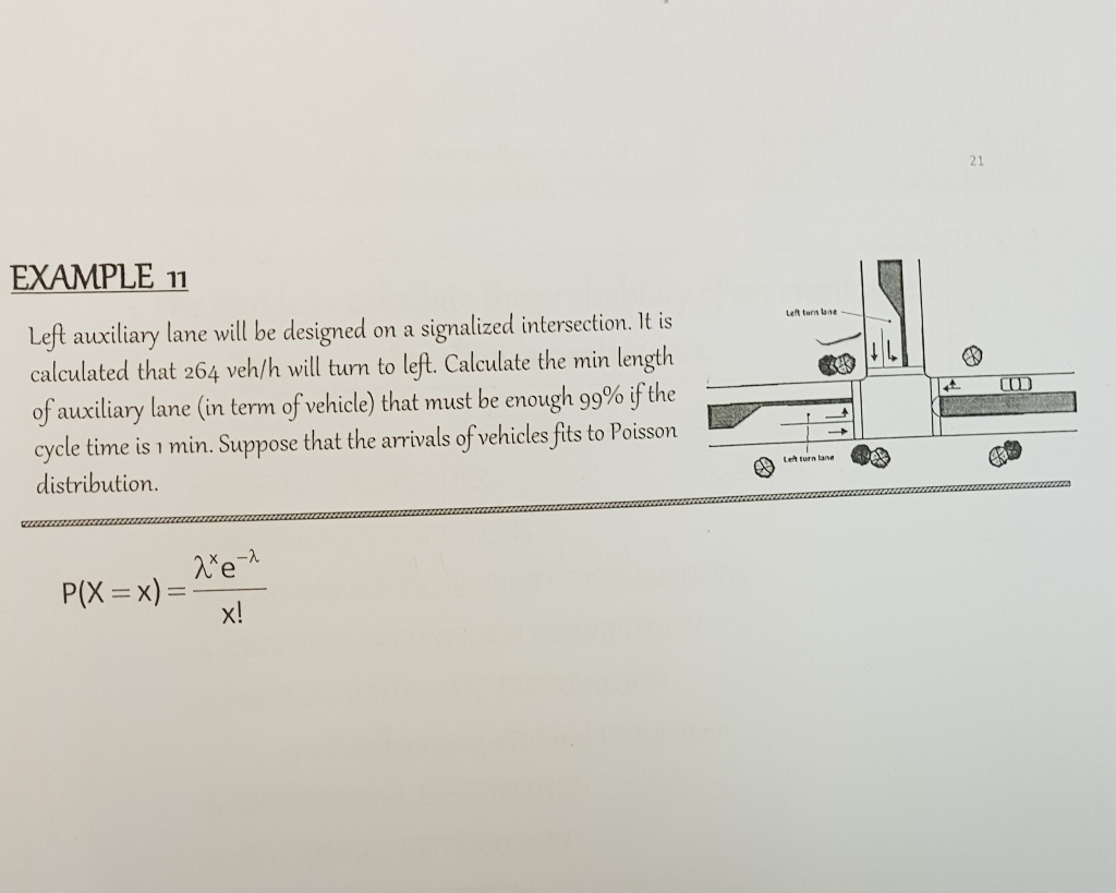 Solved 21 EXAMPLE 11 Left auxiliary lane will be designed on | Chegg.com