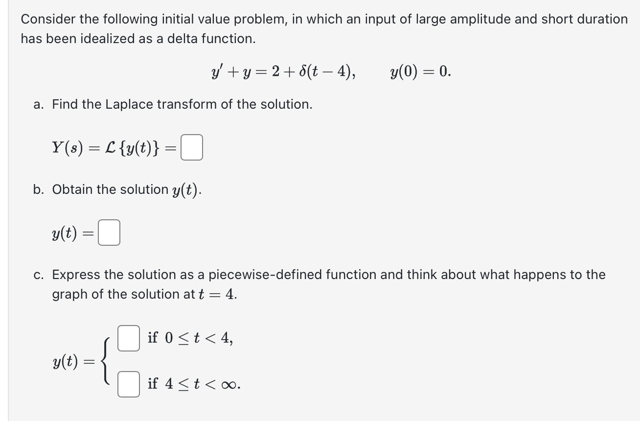 Consider the following initial value problem, in | Chegg.com
