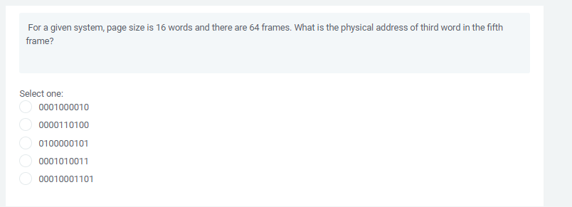 Solved For a given system, page size is 16 words and there | Chegg.com