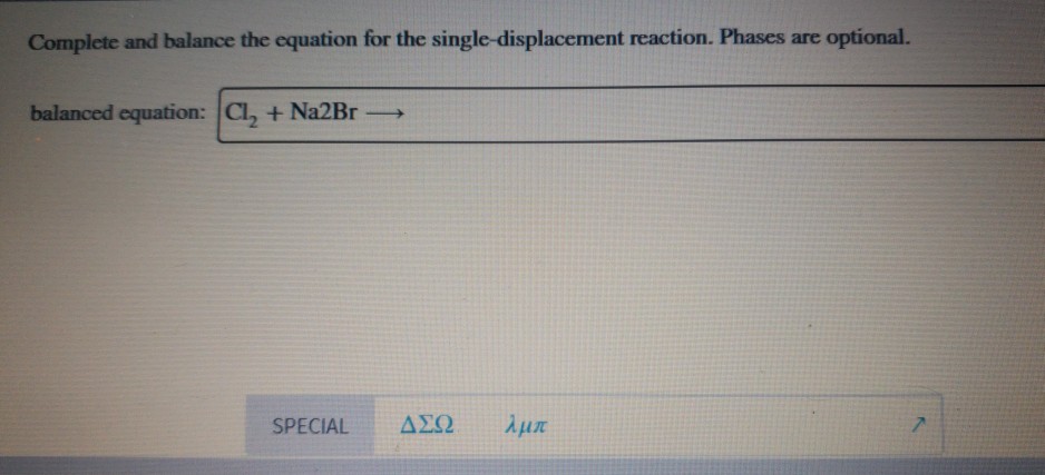 Solved Complete and balance the equation for the | Chegg.com
