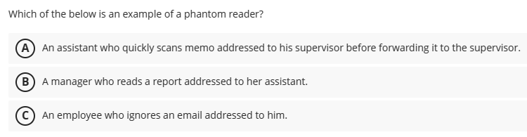 Solved Which of the below is an example of a phantom | Chegg.com