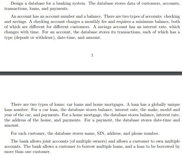 Solved For each of the following questions, design a schema | Chegg.com