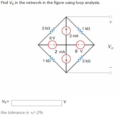 Solved Find V0 in the network in the figure using | Chegg.com
