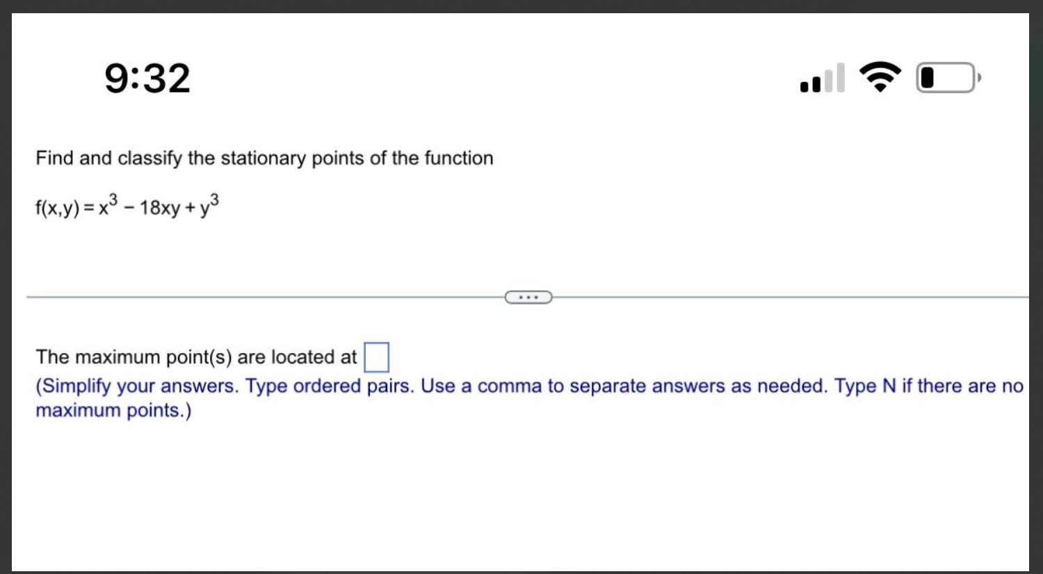 Solved Find and classify the stationary points of the | Chegg.com