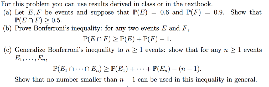 Solved For this problem you can use results derived in class | Chegg.com