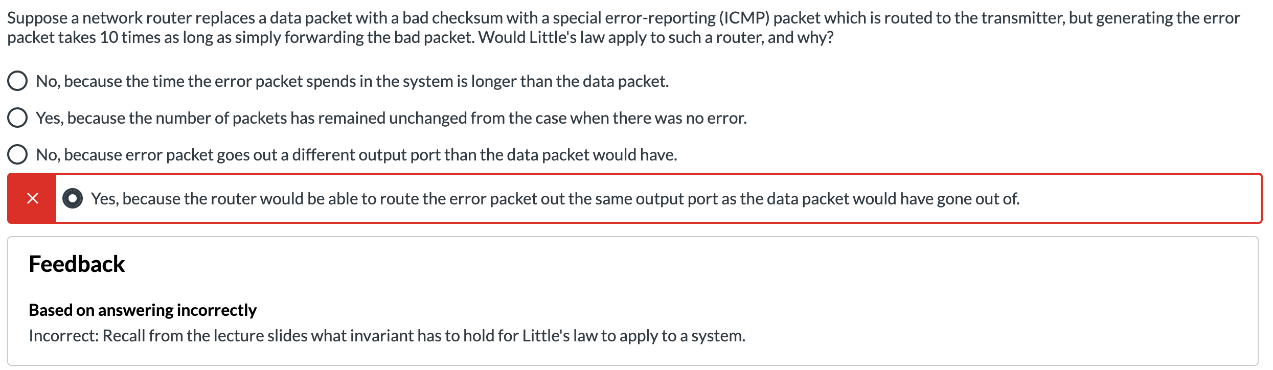 Solved Suppose a network router replaces a data packet with | Chegg.com