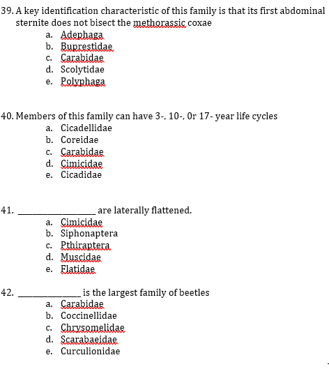 Solved 39. A key identification characteristic of this | Chegg.com