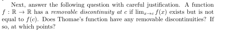 Solved Write a clear proof that Thomae’s function is | Chegg.com