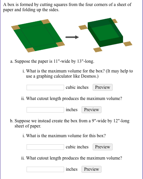 Solved A box is formed by cutting squares from the four | Chegg.com