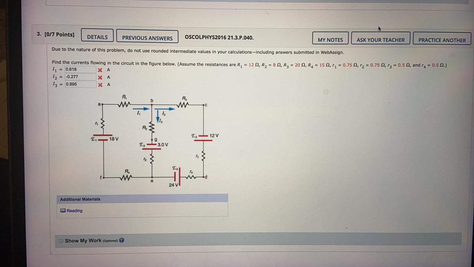 Solved Due to the nature of this problem, do not use rounded | Chegg.com