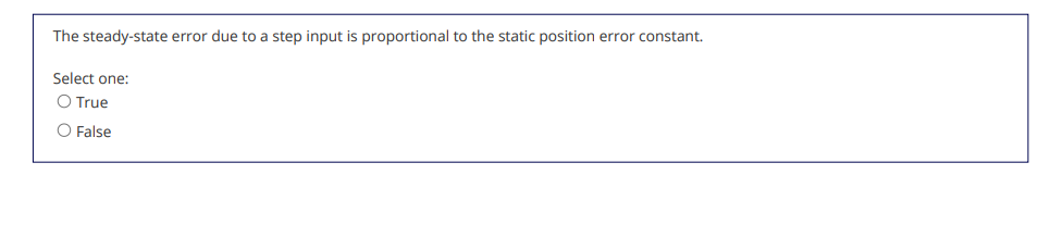 Solved The steady-state error due to a step input is | Chegg.com