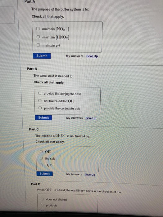 Solved The purpose of the buffer system is to: Check all | Chegg.com