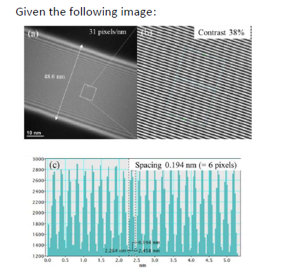 Determine: a) The lateral resolution of the | Chegg.com