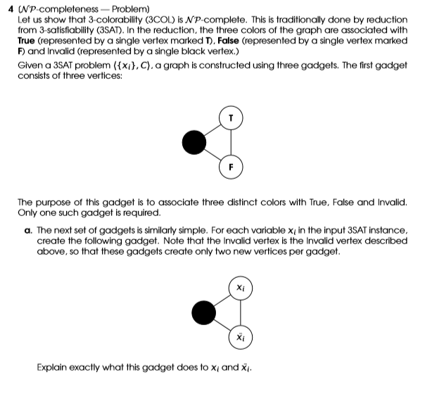 4 (NP-completeness - Problem) Let us show that 3 | Chegg.com