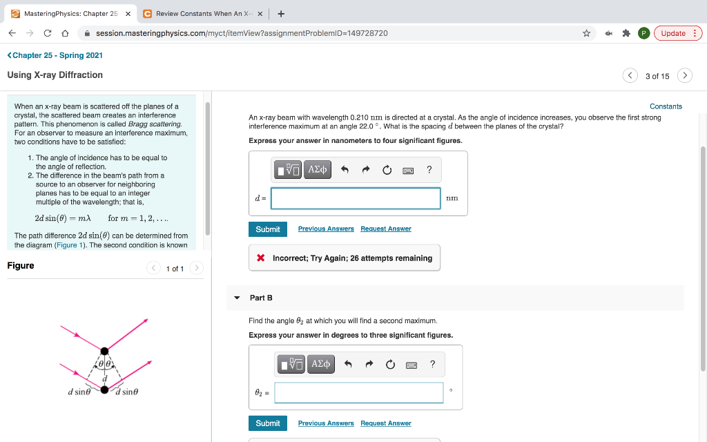 Solved MasteringPhysics: Chapter 25 x Review Constants When | Chegg.com