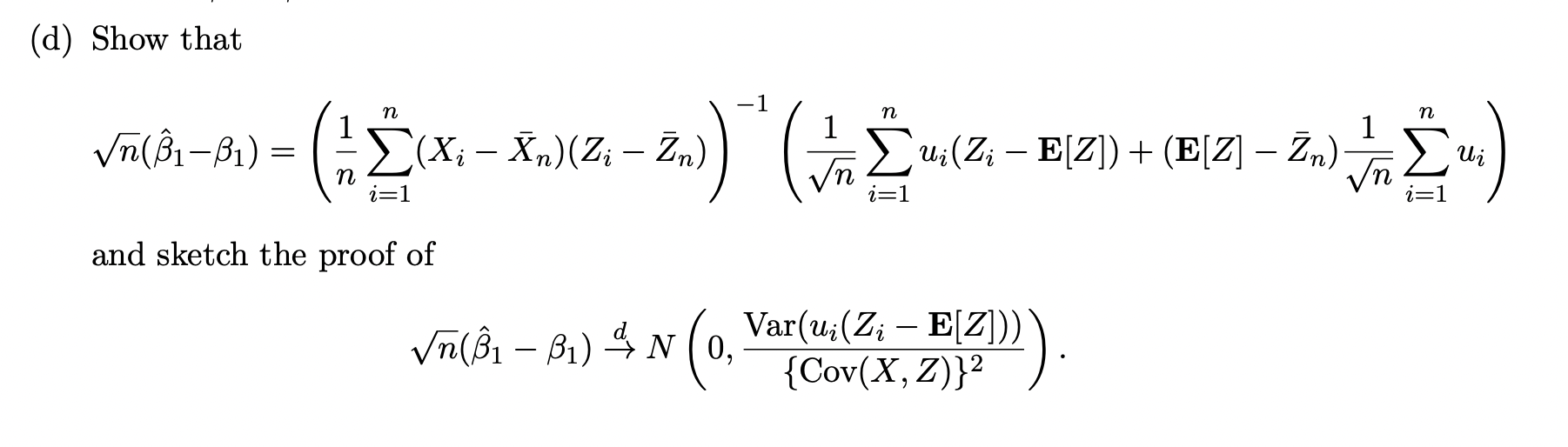 Solved 1. Consider the following regression: Yi=β0+β1Xi+ui, | Chegg.com