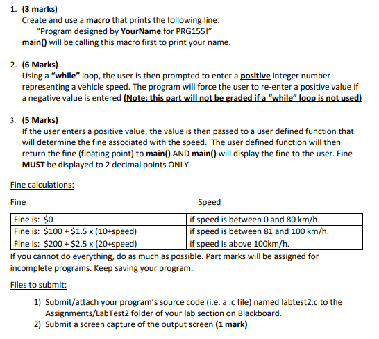 Solved 1. (3 marks) Create and use a macro that prints the | Chegg.com