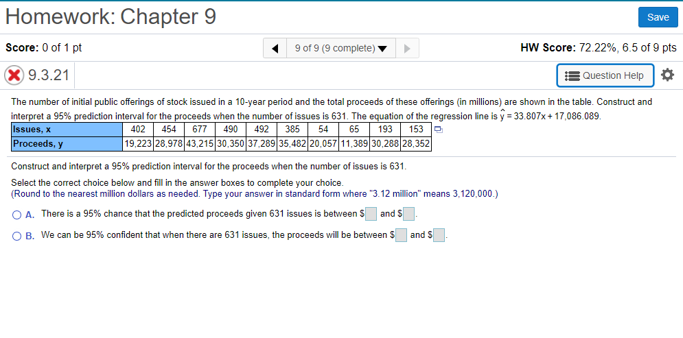 Solved Homework Chapter 9 Save Score 0 Of 1 Pt 9 Of 9 9