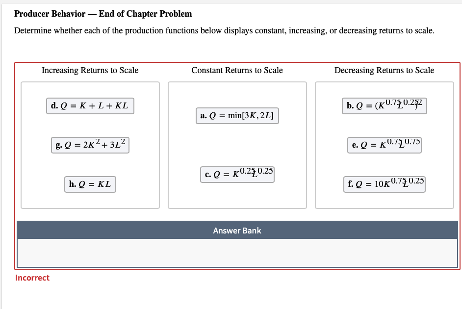 Solved Producer Behavior - End of Chapter Problem Determine | Chegg.com
