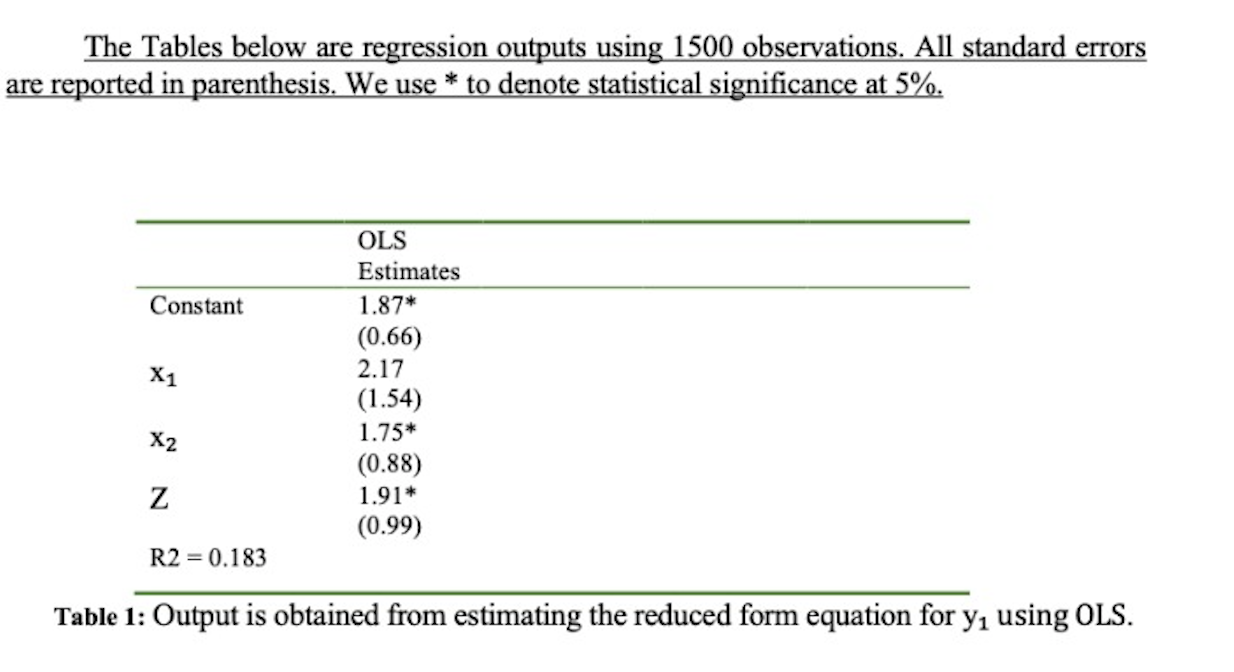 4. Consider the following system of simultaneous | Chegg.com