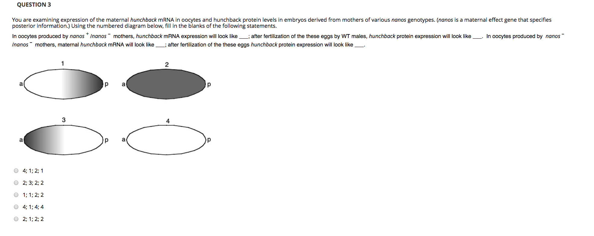 QUESTION 3 S You are examining expression of the | Chegg.com