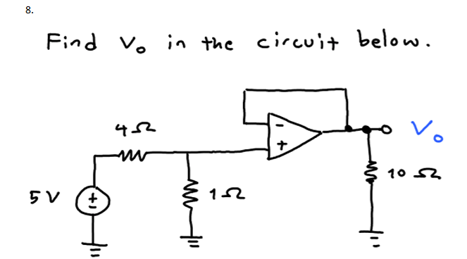 Solved Find V0 in the circuit below. | Chegg.com