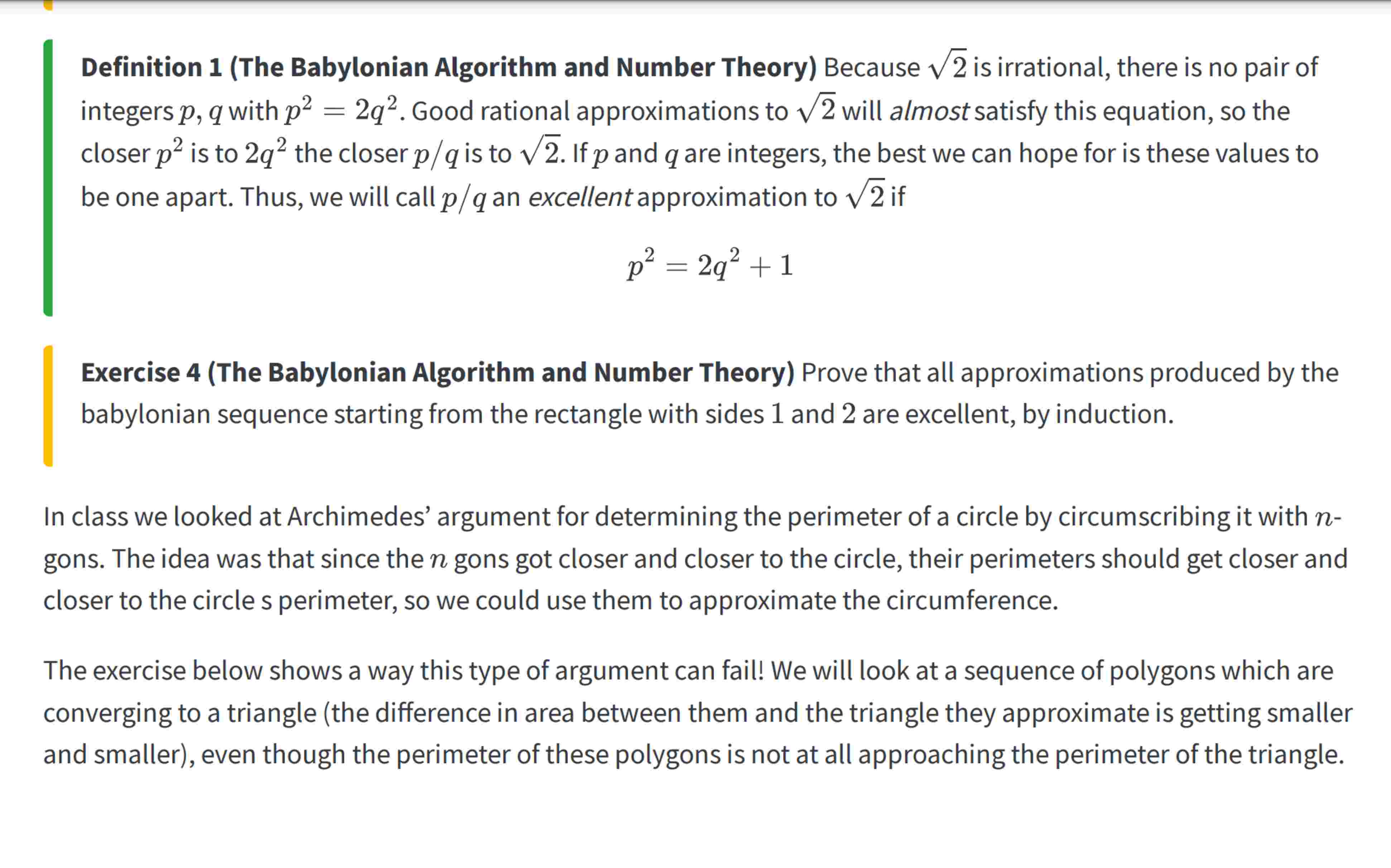 Solved Exercise 4 (The Babylonian Algorithm and Number | Chegg.com