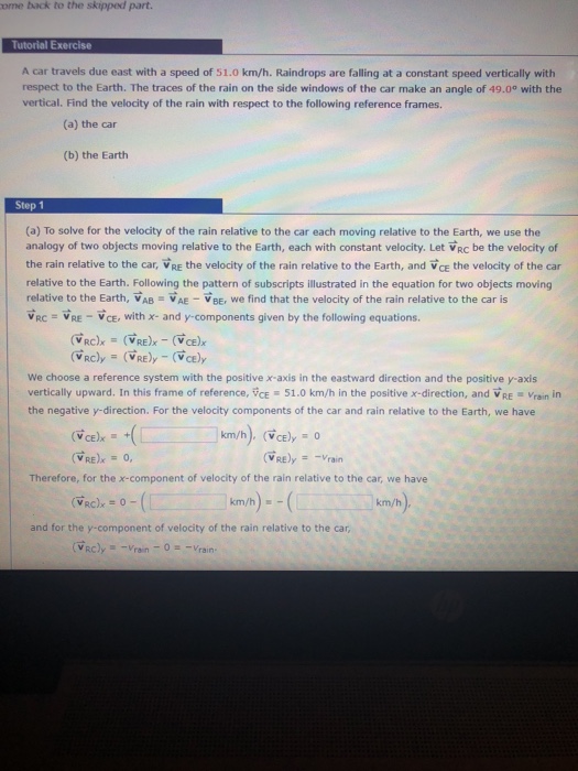 Solved ome back to the skipped part Tutorial Exercise A car | Chegg.com