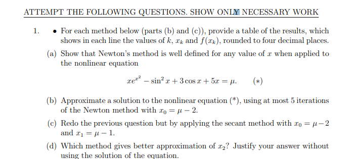 Solved write a matlab code to solve it , v=27 and u =0.27 | Chegg.com
