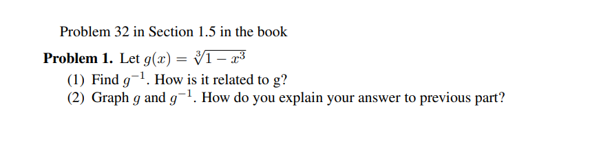 Solved Problem 32 in Section 1.5 in the book Problem 1. Let | Chegg.com