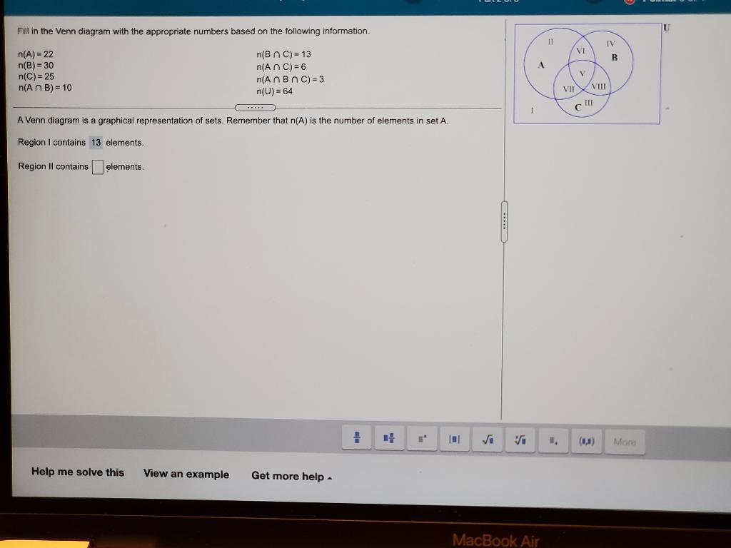 Solved A Venn diagram is a graphical representation of sets. | Chegg.com