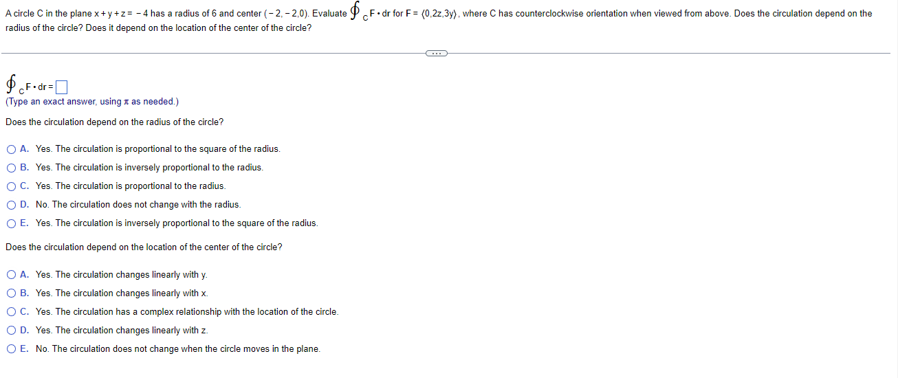 Solved radius of the circle? Does it depend on the location | Chegg.com