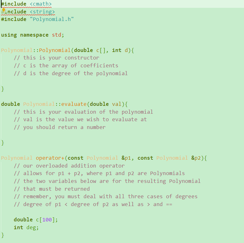 Solved fill out the methods: evaluate overloaded | Chegg.com