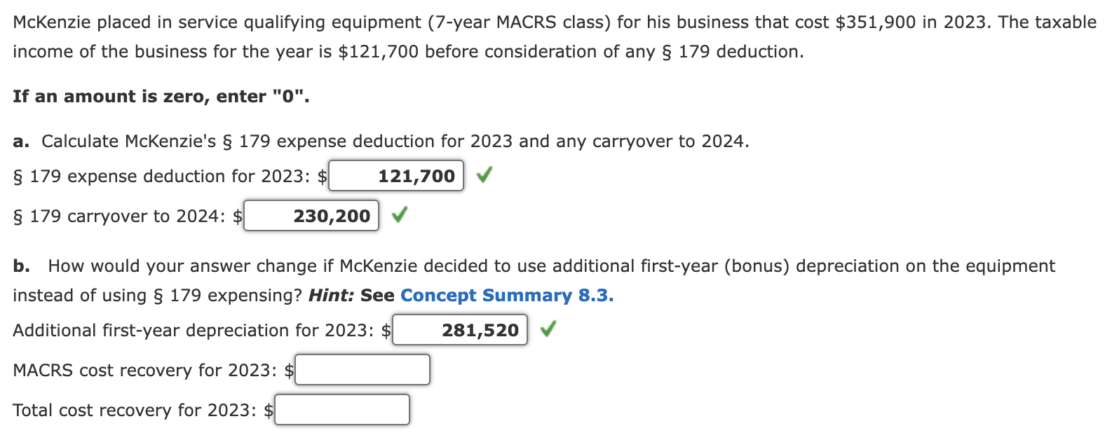 Solved McKenzie placed in service qualifying equipment | Chegg.com