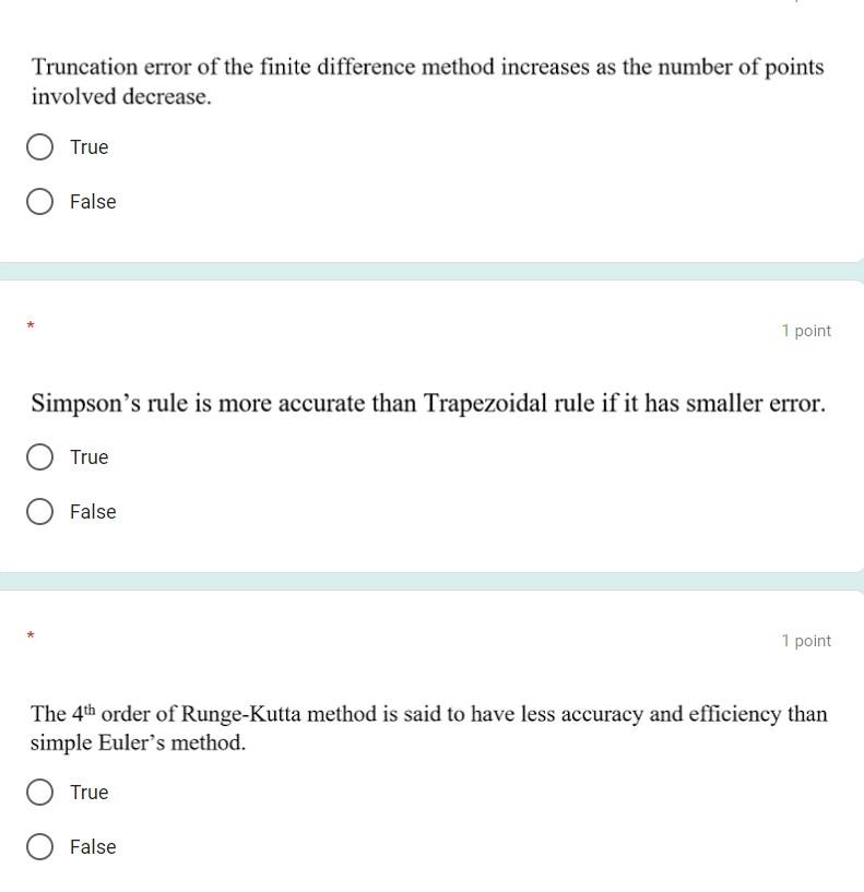 Solved Truncation Error Of The Finite Difference Method