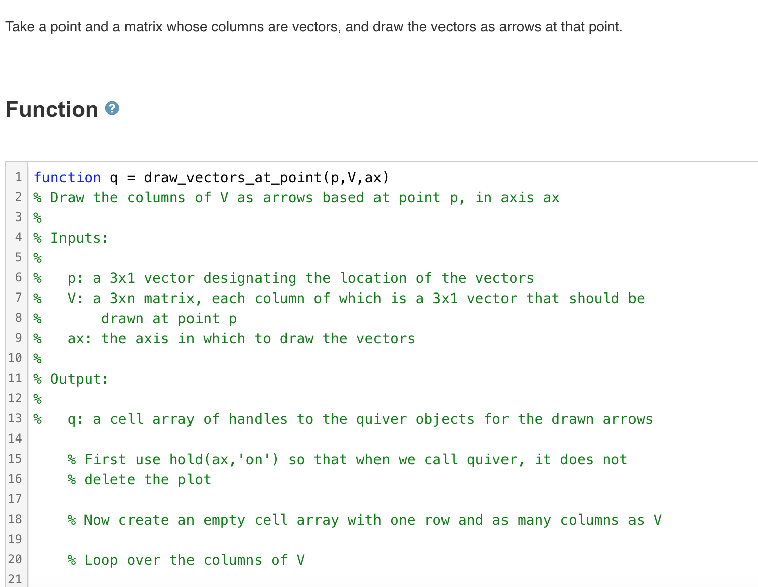 Take a point and a matrix whose columns are vectors, | Chegg.com