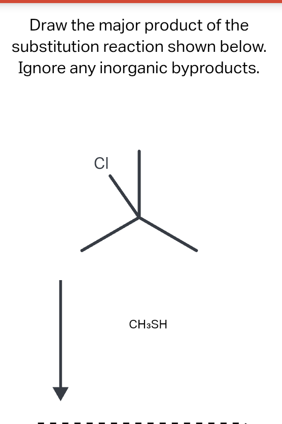 Solved Draw the major product of the substitution reaction | Chegg.com