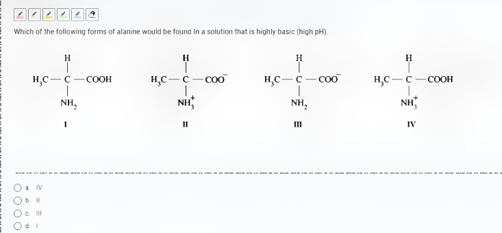 Solved Which of the following forms of alanine would be | Chegg.com