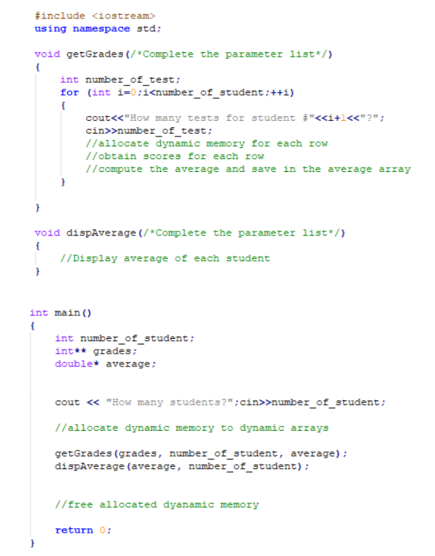 In your main function: • Declare a multi-level | Chegg.com