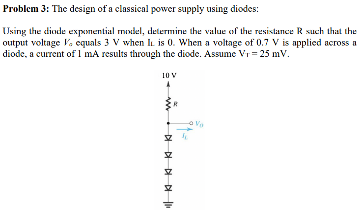Solved Problem 3: The design of a classical power supply | Chegg.com