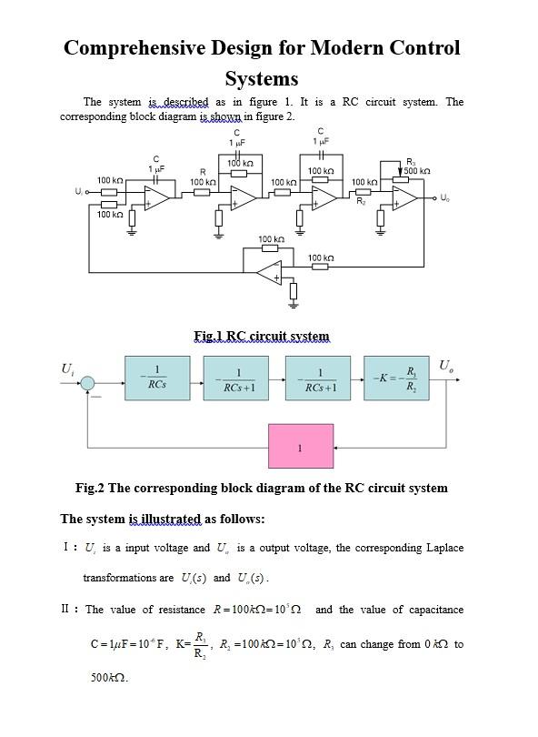 Comprehensive Design for Modern Control Systems The | Chegg.com