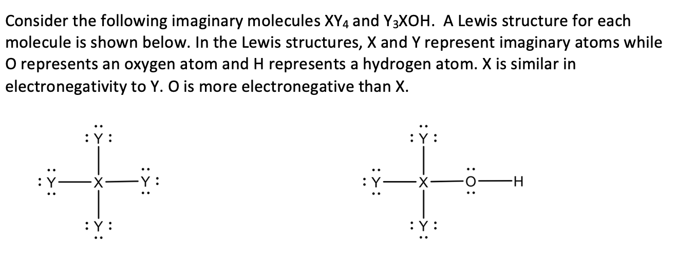 Solved Consider the following imaginary molecules XY4 and | Chegg.com