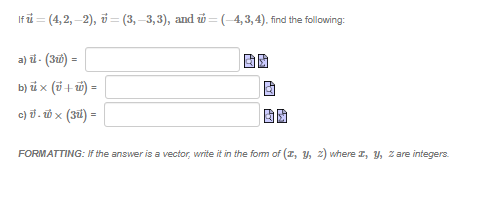 Solved If vec(u)=(4,2,-2),vec(v)=(3,-3,3), ﻿and | Chegg.com