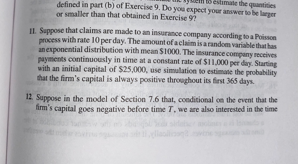 Solved to estimate the quantities defined in part (b) of | Chegg.com