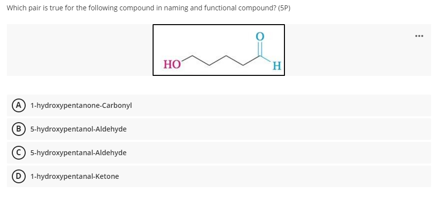 Solved Which pair is true for the following compound in | Chegg.com