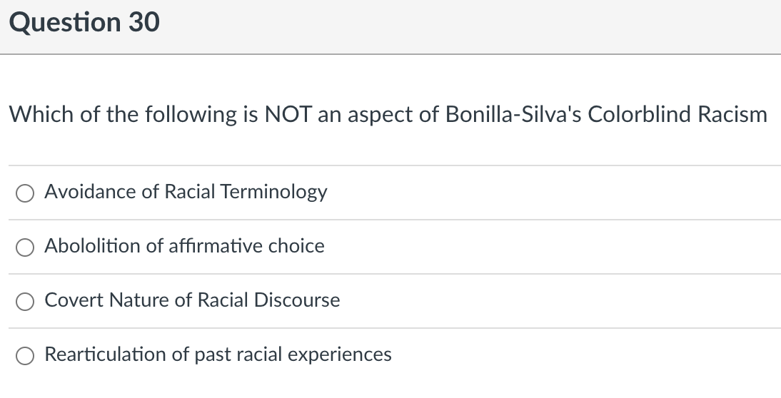Solved Which of the following is NOT an example of an | Chegg.com