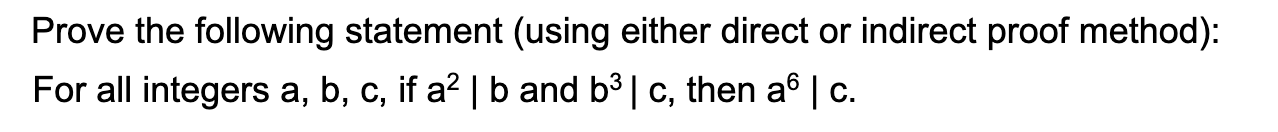 Solved Prove the following statement (using either direct or | Chegg.com