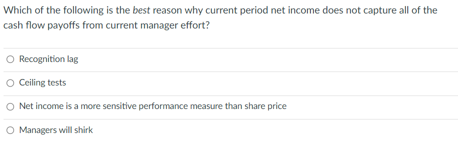 Solved Which of the following is the best reason why current | Chegg.com