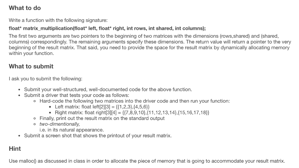 Solved What to do Write a function with the following | Chegg.com