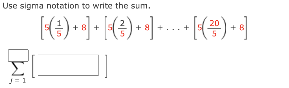 Solved Use sigma notation to write the sum. [:(1) + 8) + | Chegg.com